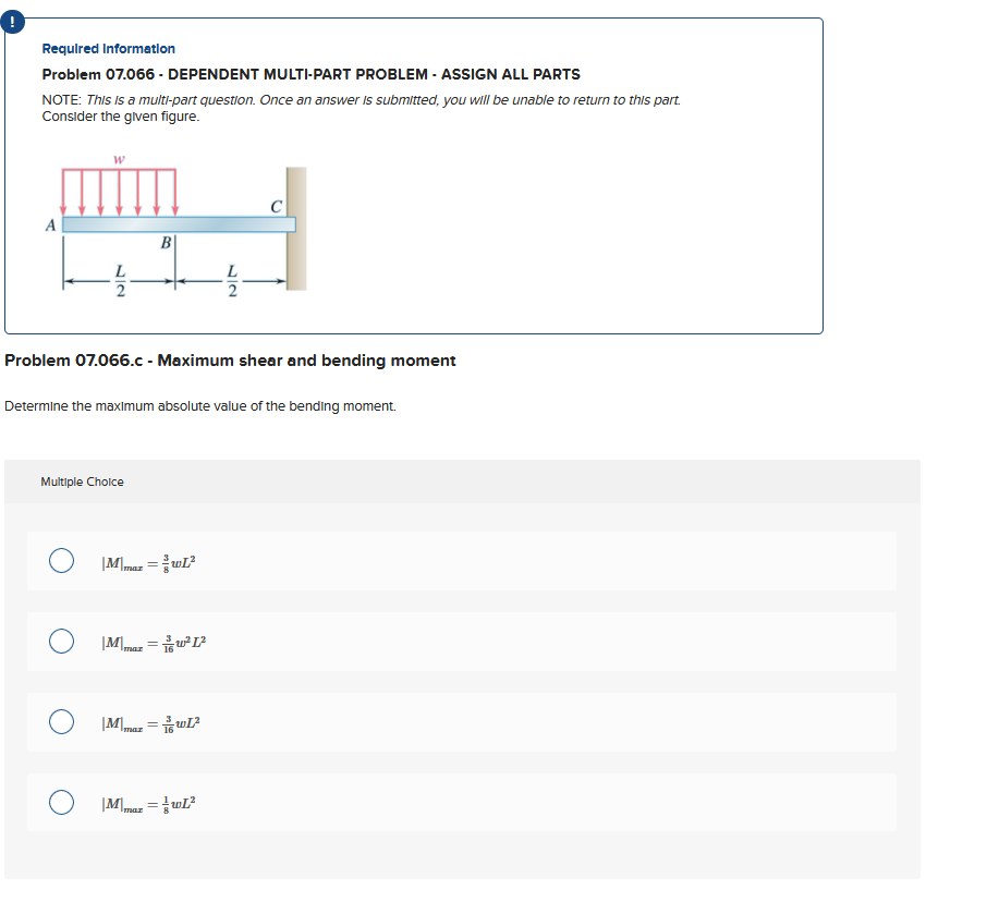 Solved o Required Information Problem 07.066 - DEPENDENT | Chegg.com