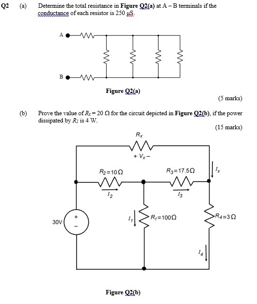 Solved Q2 (a) Determine the total resistance in Figure Q2a) | Chegg.com