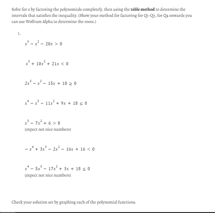 Solved Solve for x by factoring the polynomials completely, | Chegg.com