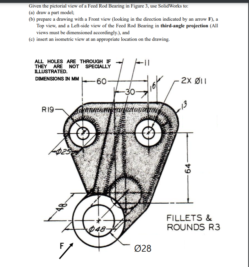Solved Given the pictorial view of a Feed Rod Bearing in | Chegg.com