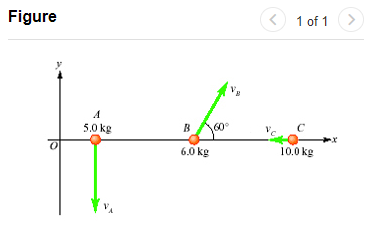 Solved Three objects A, B, and C are moving as shown in the | Chegg.com