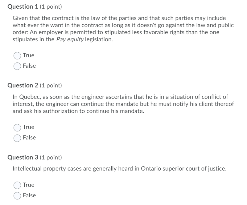 Solved Question 1 (1 point) Given that the contract is the | Chegg.com