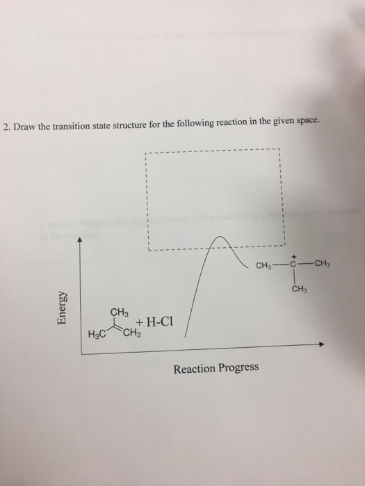 Solved Draw the transition state structure for the following | Chegg.com