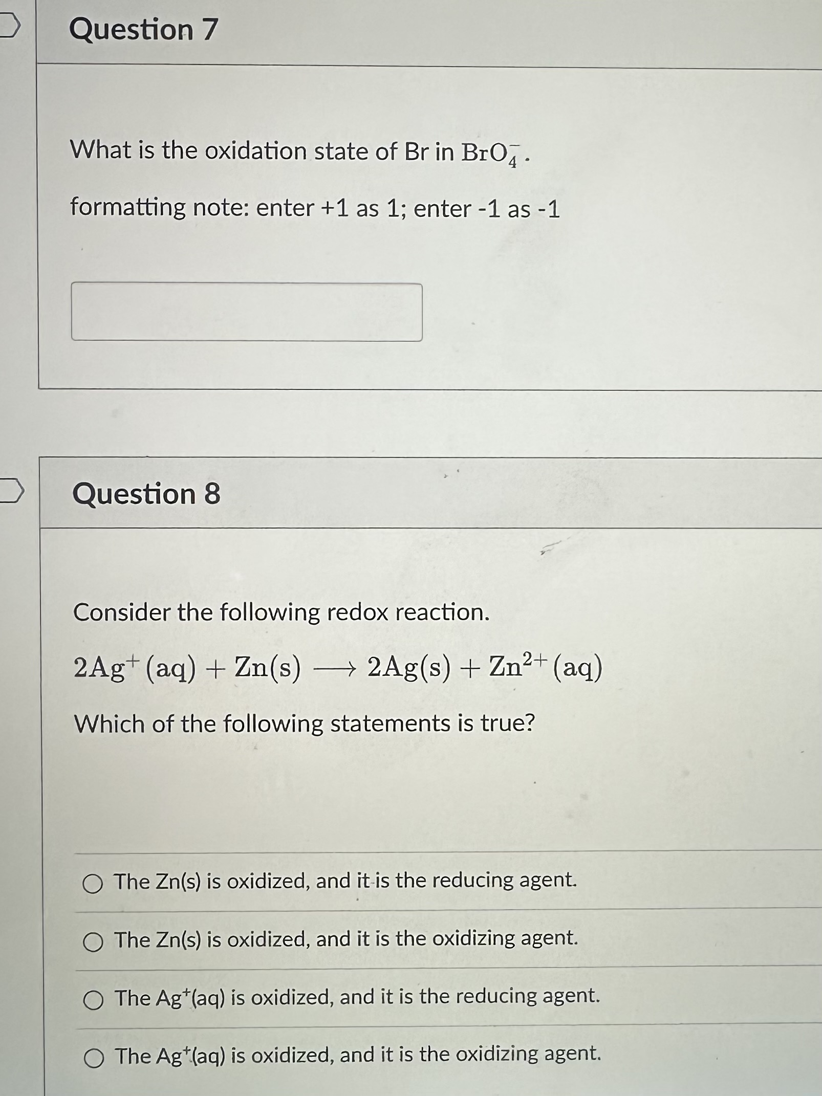 Solved What is the oxidation state of \\( \\mathrm{Br} \\) | Chegg.com
