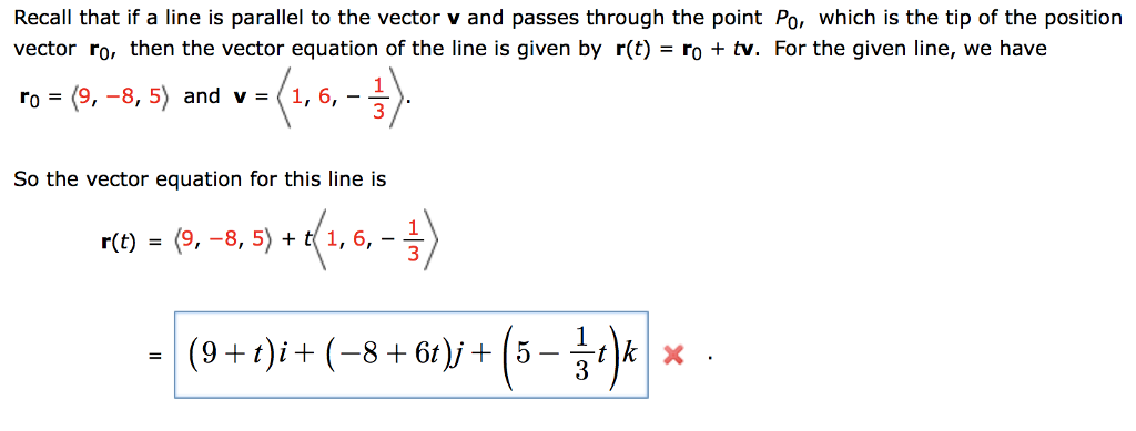 A Vector Equation For Line