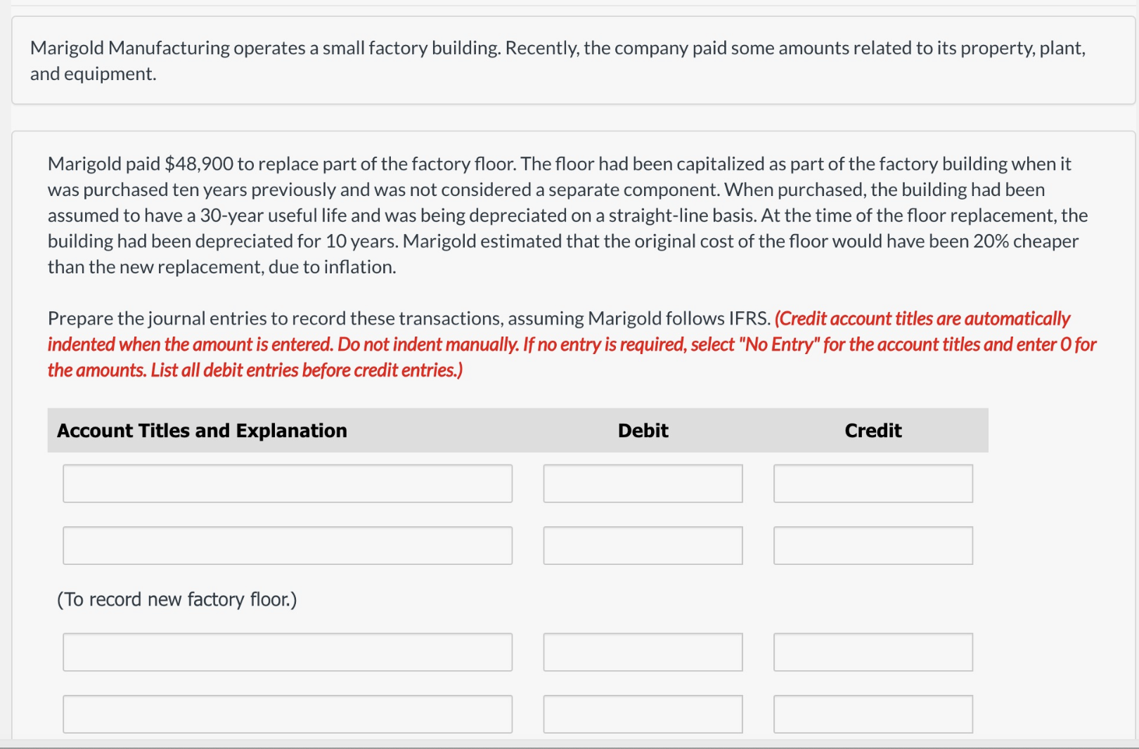 Solved Marigold Manufacturing operates a small factory | Chegg.com