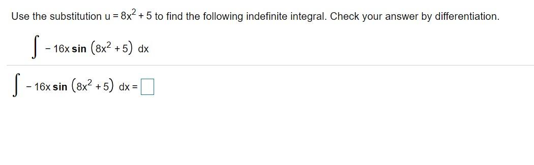 Solved Use the substitution u = x® + 4x to find the | Chegg.com