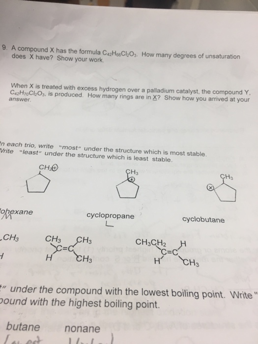 Solved A compound X has the formula C_42H_66Cl_2O_3. How | Chegg.com