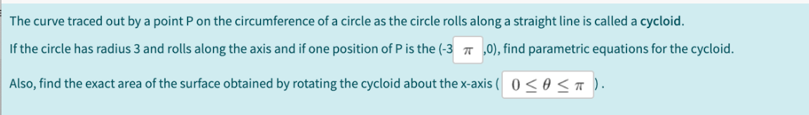 Solved The curve traced out by a point P on the | Chegg.com