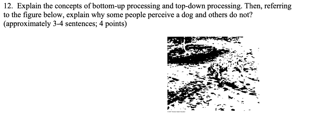 Solved 12. Explain the concepts of bottom-up processing and | Chegg.com
