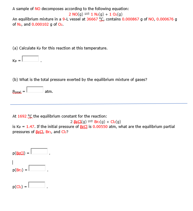 Solved A sample of NO decomposes according to the following | Chegg.com
