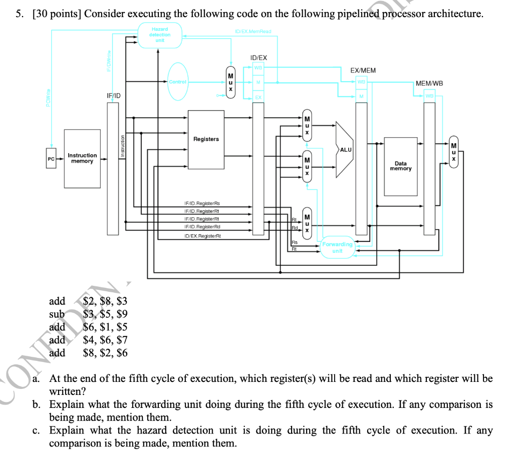 (Solved) : 5 30 Points Consider Executing Following Code Following ... (Solved) : 5 30 Points Consider Executing Following Code Following ...
