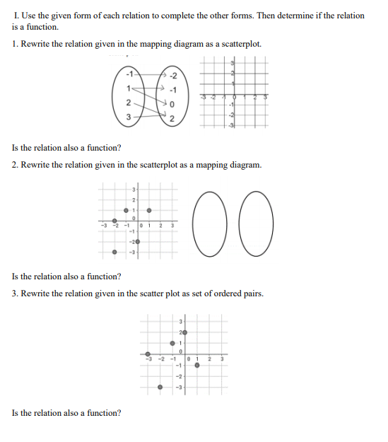 Solved 1. Use the given form of each relation to complete | Chegg.com