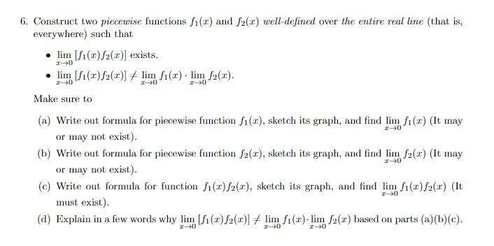 Solved Construct two piecewise functions f1(x) and f2(x) | Chegg.com
