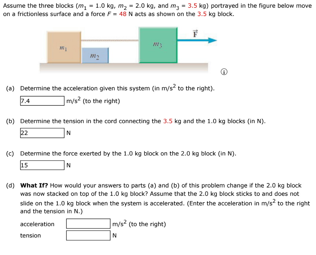 Solved Assume the three blocks (m1=1.0 kg,m2=2.0 kg, and | Chegg.com