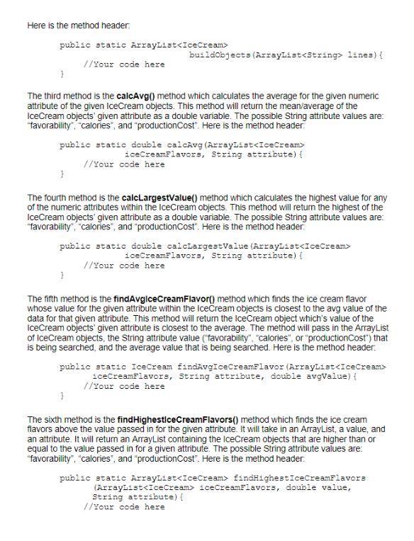 Solved ONLY THE "IceCreamAnalysis2.java" file PLEASE WRITE | Chegg.com