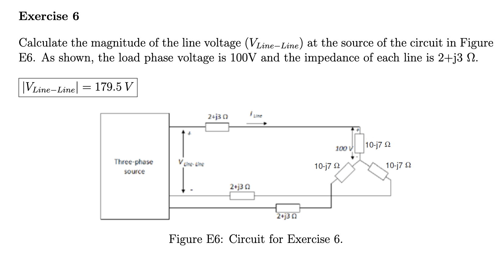 Solved Calculate the magnitude of the line voltage | Chegg.com