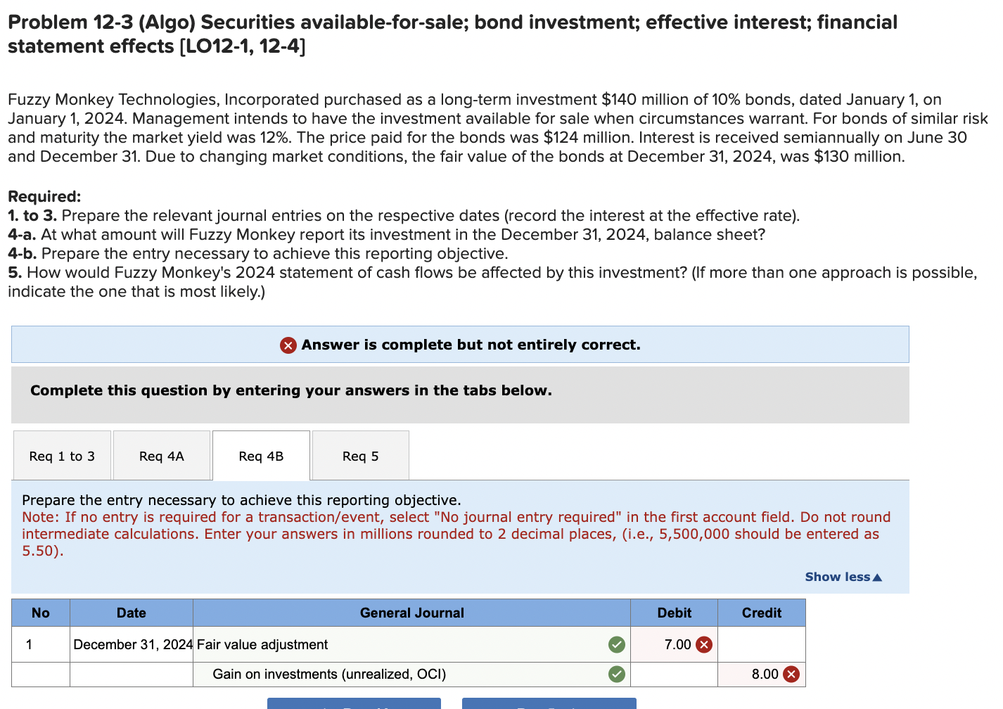 Solved Problem 12-3 (Algo) ﻿Securities available-for-sale; | Chegg.com