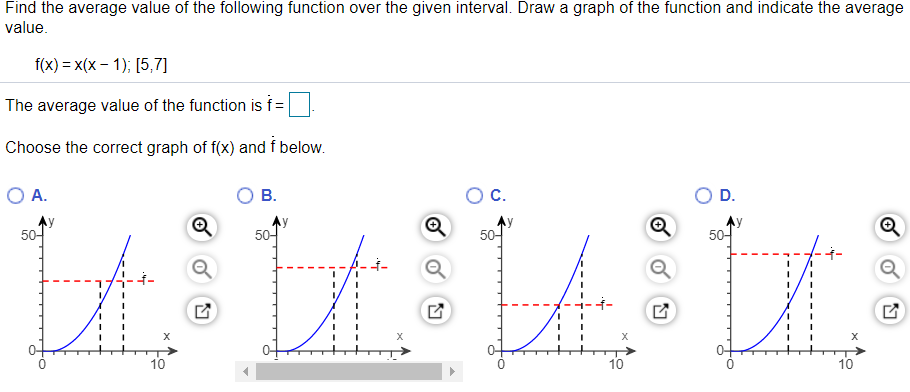 Solved Find the average value of the following function over | Chegg.com