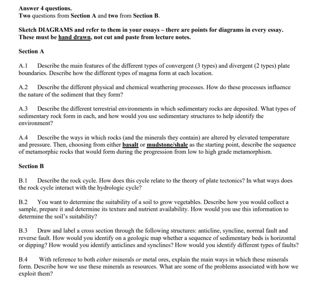 Solved Sketch DIAGRAMS and refer to them in your essays - | Chegg.com