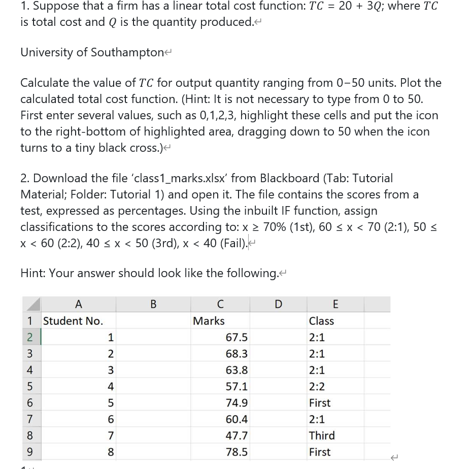 Solved 1. Suppose that a firm has a linear total cost | Chegg.com
