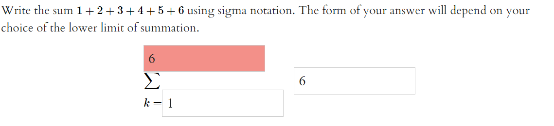 Solved Write The Sum 123456 Using Sigma Notation The 