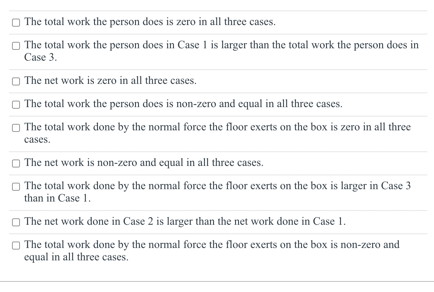 Solved Three boxes of different mass start at rest on a | Chegg.com