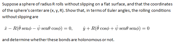 Solved Suppose a sphere of radius R rolls without slipping | Chegg.com