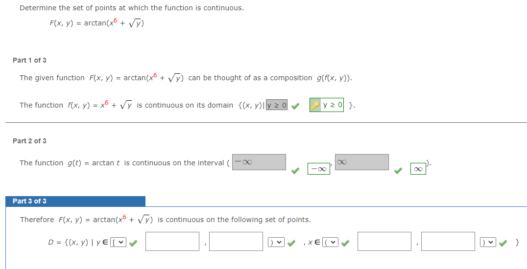Solved Determine the set of points at which the function is | Chegg.com