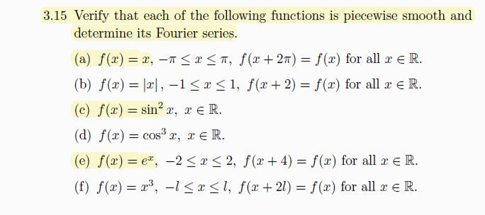 Solved 3.15 Verify that each of the following functions is | Chegg.com