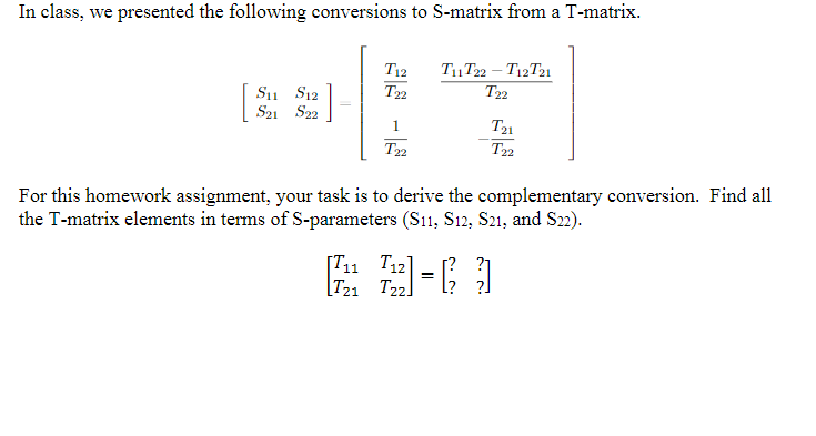 Solved In class, we presented the following conversions to | Chegg.com
