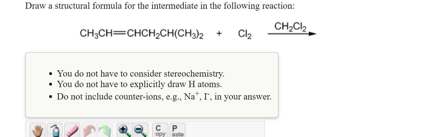 Solved Draw a structural formula for the intermediate in the | Chegg.com