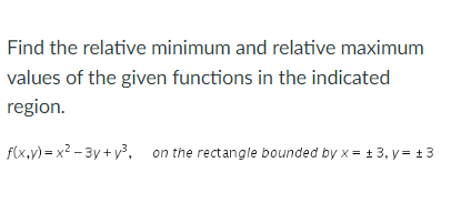 Solved f（）（）x，，Find the relative minimum and relative | Chegg.com
