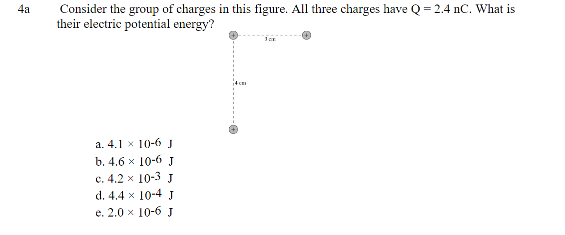 Solved 4a Consider the group of charges in this figure. All | Chegg.com