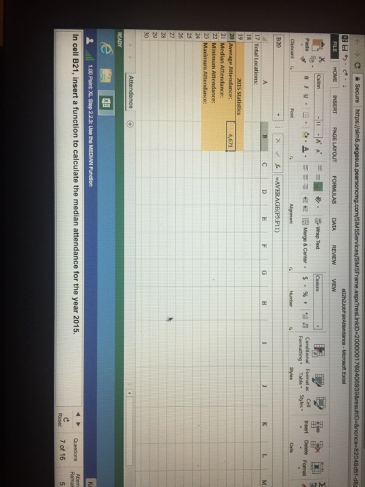 Solved Format as Cell Insert Delete Format4 In cell B21, | Chegg.com