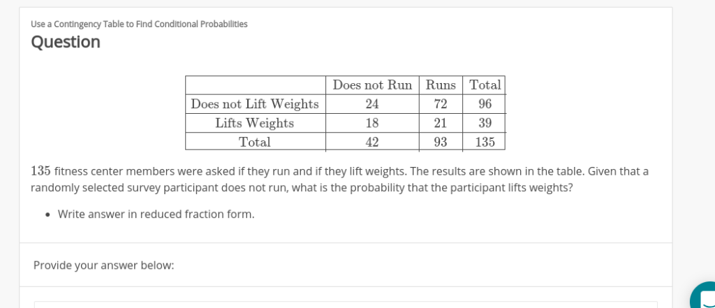 Solved Use a Contingency Table to Find Conditional | Chegg.com