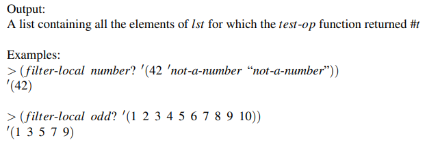Solved Filter Local Implement A Function Called 6998