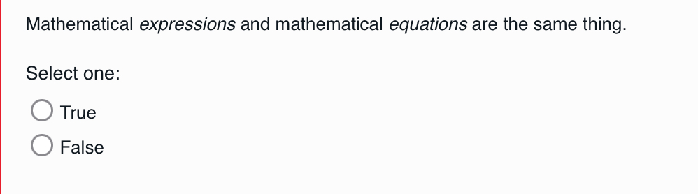 Solved Mathematical expressions and mathematical equations | Chegg.com
