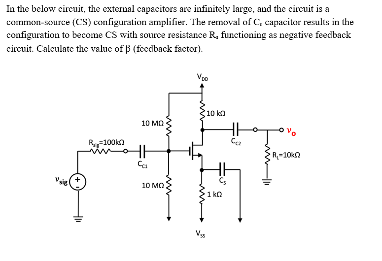 Solved In the below circuit, the external capacitors are | Chegg.com