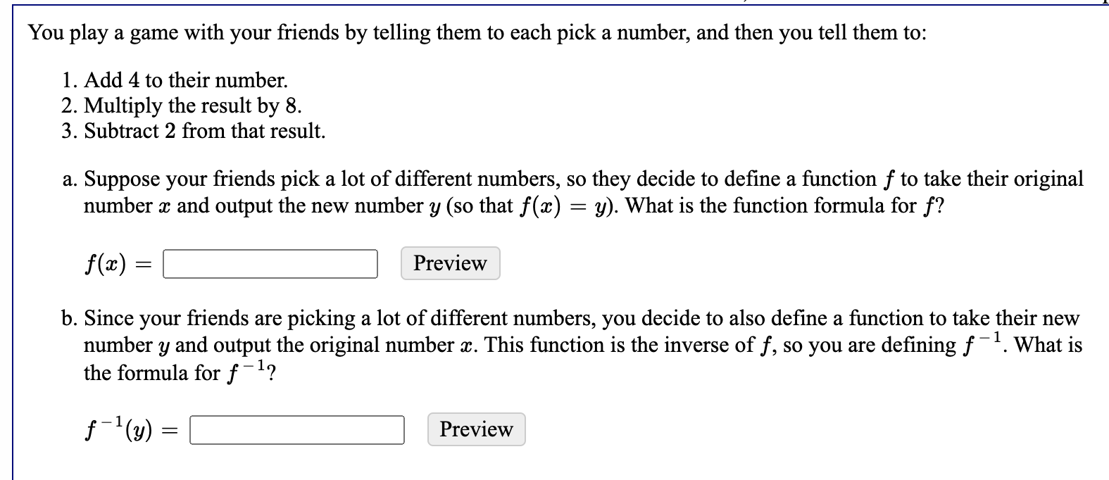 Solved You play a game with your friends by telling them to | Chegg.com