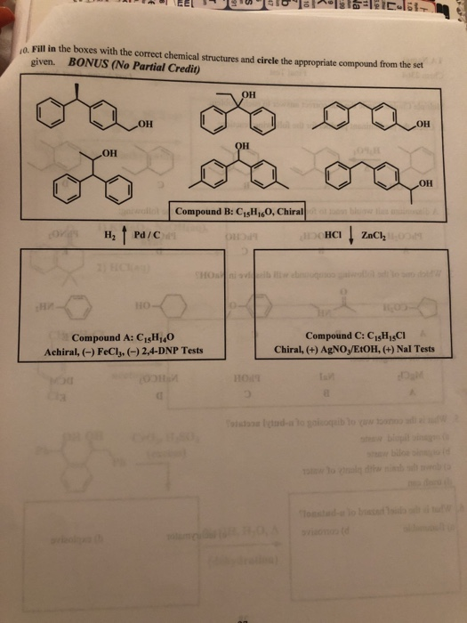 o. Fill in the boxes with the correct chemical | Chegg.com