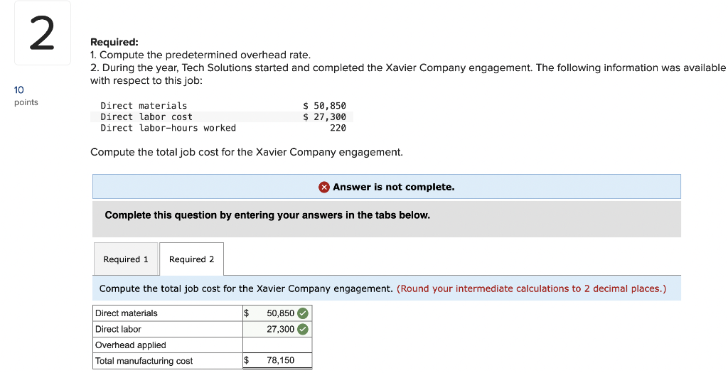 Solved 2 10 points eBook Hint Print References Tech | Chegg.com