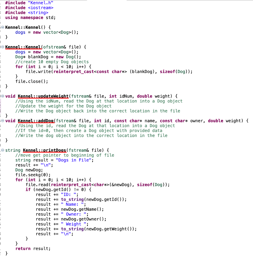 Solved given the file's name is Dogs.txt | Chegg.com