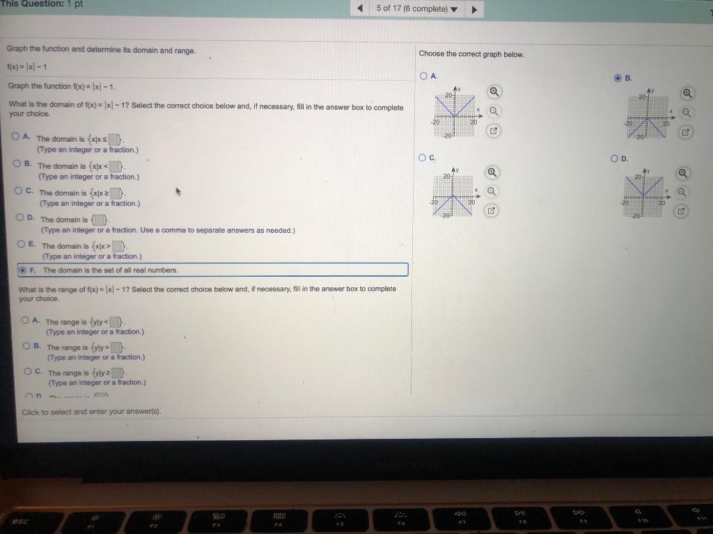 Solved This Question: 1 pt 5 of 17 (6 complete) Graph the | Chegg.com