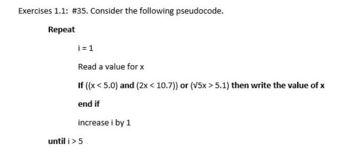 Solved 3) Use the pseudocode on p 21 #35 to find the output | Chegg.com