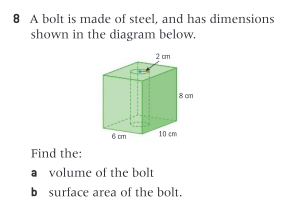 Solved 8 A bolt is made of steel, and has dimensions shown | Chegg.com