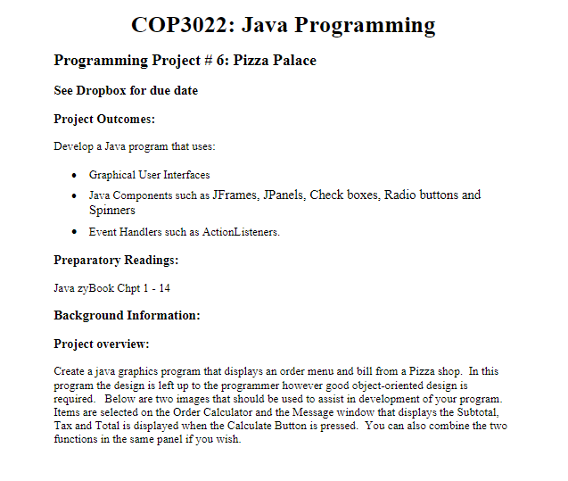 Solved Just need help writing the Java Code portion of this | Chegg.com