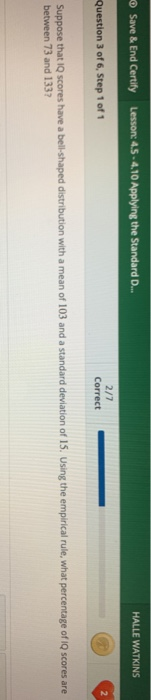 Solved o Save & End Certify Lesson 4.5-410 Applying the | Chegg.com