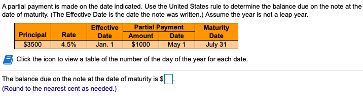 Solved A partial payment is made on the date indicated. Use | Chegg.com