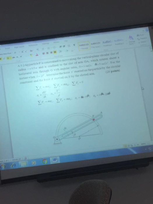 Solved A 0 2 Kg Particle P Is Constrained To Move Along The